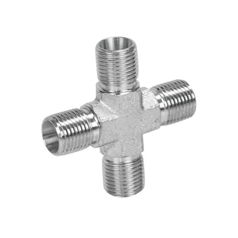Buy Hydraulic Four Ways Joint Fittings Carbon Steel 4 Way Hydraulic ...