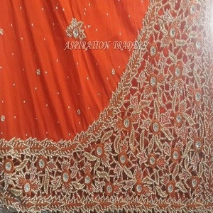 Buy Indian African Heavy Beaded George Wrapper With Blouse For Wedding ...