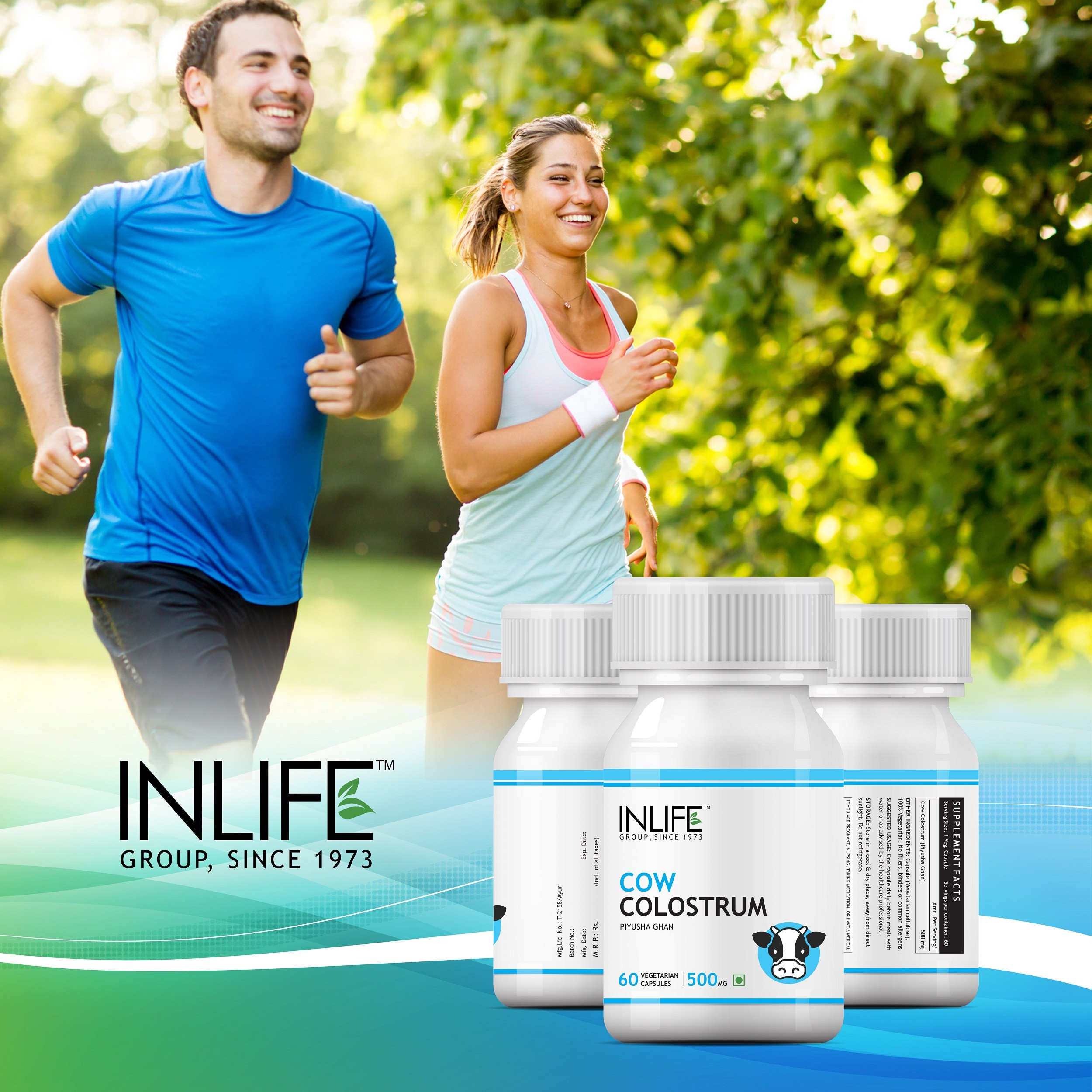 Buy Inlife Cow / Bovine Colostrum Powder Supplement, 500 Mg - 60 ...