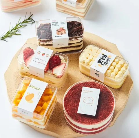 Buy Luxury Hard Plastic Rectangular Transparent Dessert Cookies Box ...