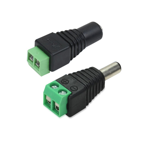 Buy Male And Female Dc Power Jack For Cctv Camera Dc Socket 5.5mm X 2 ...
