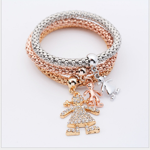 Buy Multi Layered Colorful Popcorn Crystal Rhinestone Elastic Metal ...