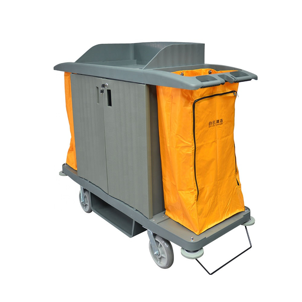 Buy Multi-purpose Hotel Housekeeping Maid Cart Trolley Plastic ...