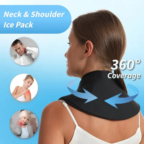 Buy Neck Ice Pack Wraps For Pain Relief Reusable Cooling Cold Compress ...