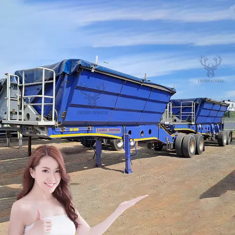 Buy Side Dump Trailers 34tons 40ton Interlink Side Tipper Trailer For ...