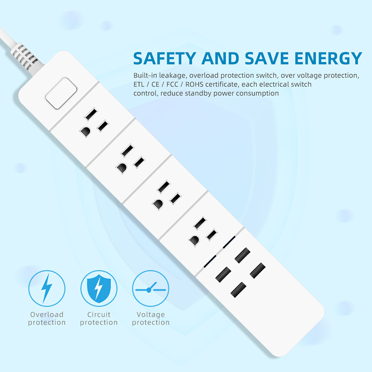 Buy Smart Extension Socket Power Strip Sockets Wifi Power Strip Smart ...