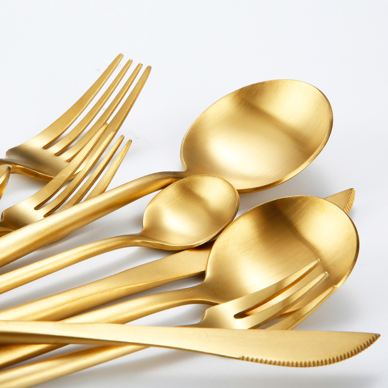 Buy Stainless Steel Flatware Set Customized With Logo Knife Fork Spoon ...