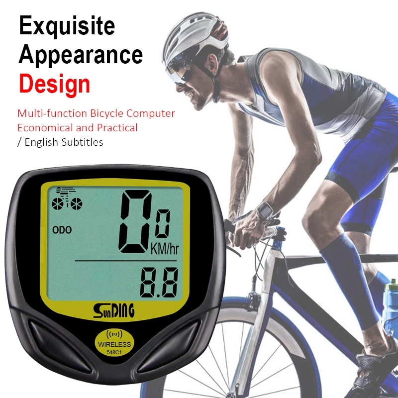 Buy Sunding Wireless Bicycle Speedometer And Odometer Wireless ...