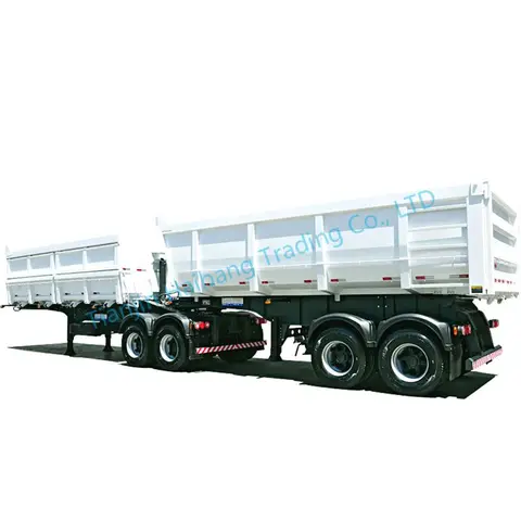 Buy Super Link Side Dump Trailer Train Type Double B Super Link Side ...