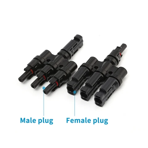 Buy T-type Four-way Circular Photovoltaic Connector Plug One-on-four ...