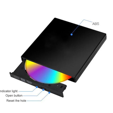 Buy Usb 2.0 External Portable Slim Optical Drive Box Cd / Dvd-rw Dvd ...