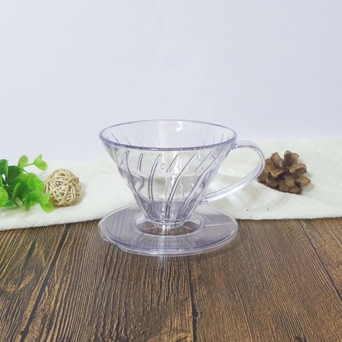 Buy V60 Drip Funnel High Boron Glass Cup Hand Punch Cup Coffee Filter ...