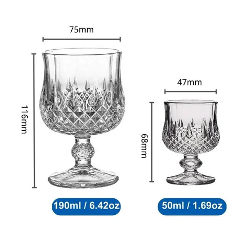 Buy Vintage Mini Palace Diamond Pattern Retro Glassware Cocktail ...