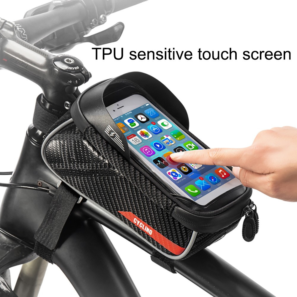 Buy Waterproof Motorcycle Phone Bag Front Tube Frame Cycling Hard Case ...