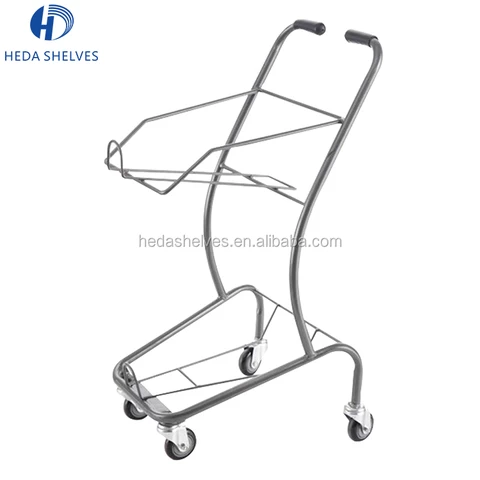 Buy Wholesale Supermarket High Strength Shopping Double Layers Trolley ...