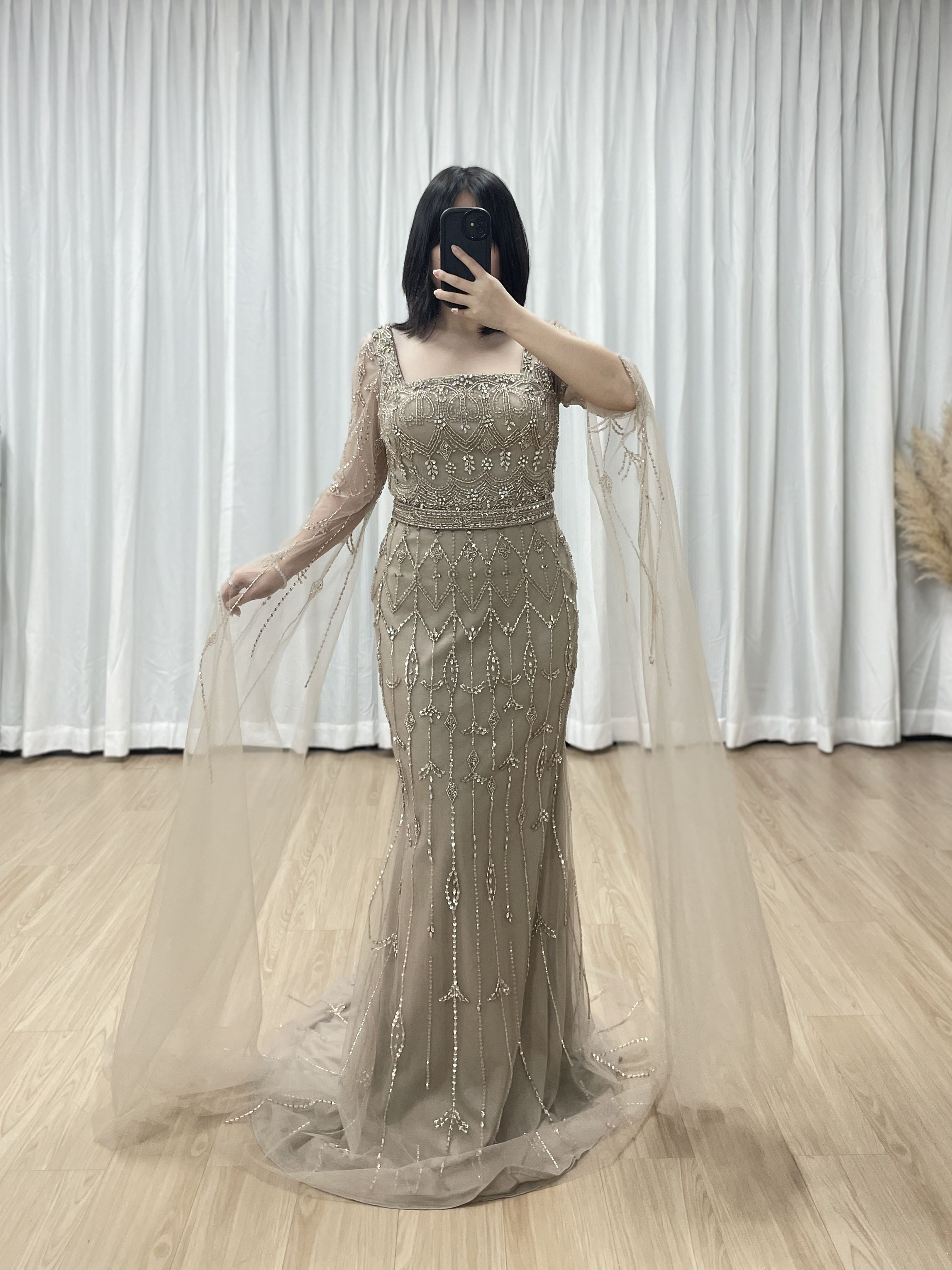 Buy Mc20100 Unique Formal Gown Caramel Color Beaded Evening Dresses ...