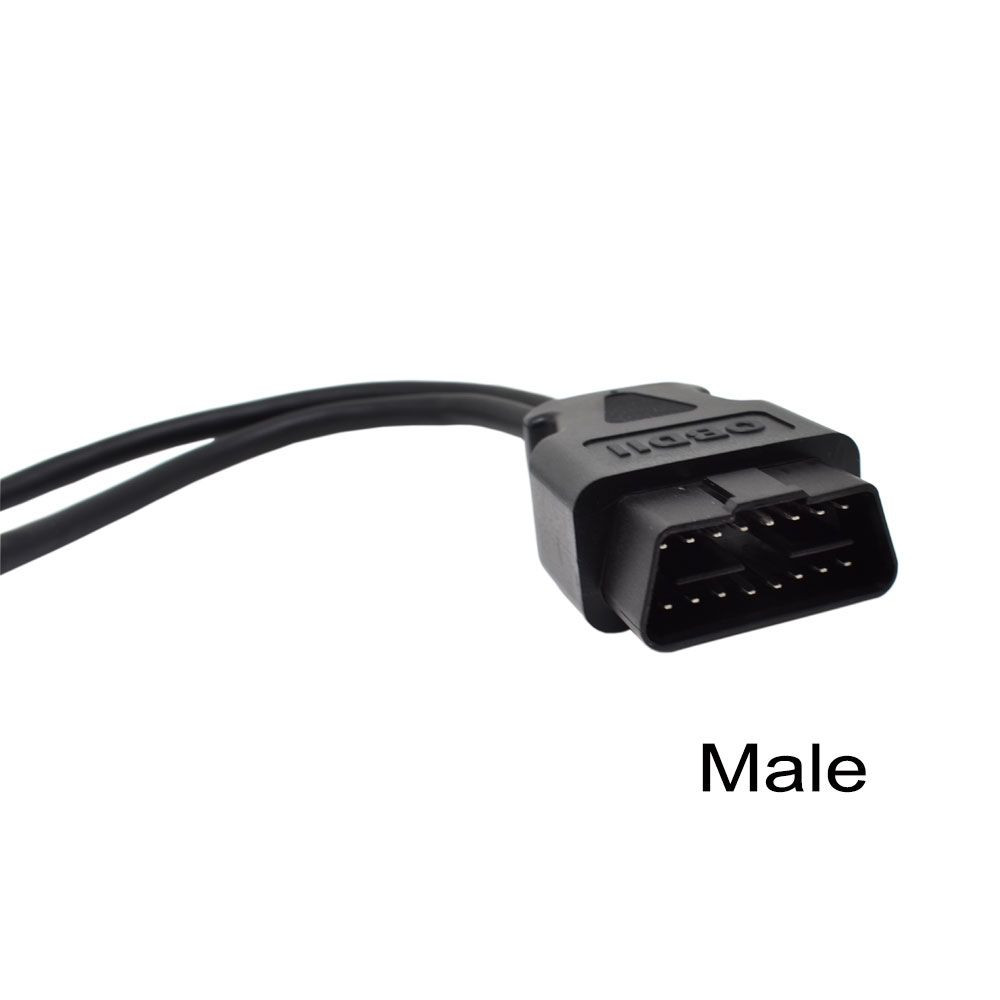 Buy J1962 Obd2 Y Cable Adaptor 1 Male To 2 Female from LINGHUI ...