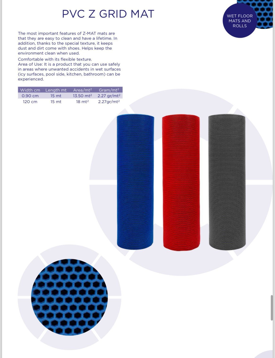 Buy Pvc Z Grid Wet Floor Mat from Halat Branda San. Tic. A.Ş., Republic ...