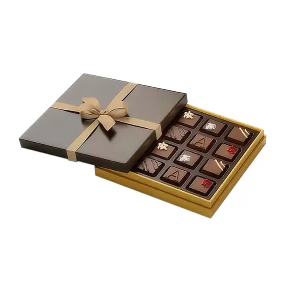 Buy Luxury Chocolate Lid-off Box With Ribbon Wholesale from Dongguan ...