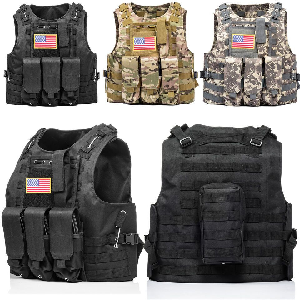 Buy Military Tactical Molle Vest With/without Holster Combat Assault ...