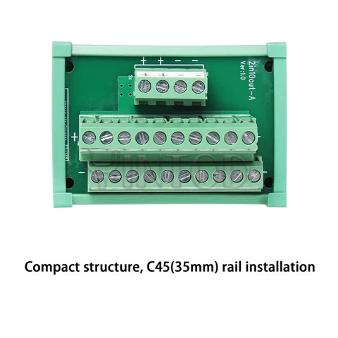 Buy 2 In 10 Out Terminal Blocks Module 25a Din Rail Panel Mounting ...