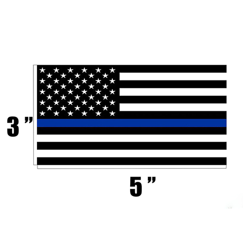 Buy 5" X 3" Police Car Truck Usa Blue Line Decals Sticker Police Blue ...