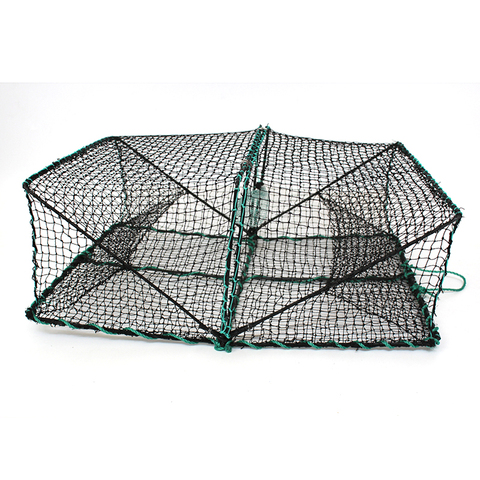 Buy Aquaculture Trap Folding Fishing Net Rectangle Fish Trap 2 Entrance ...