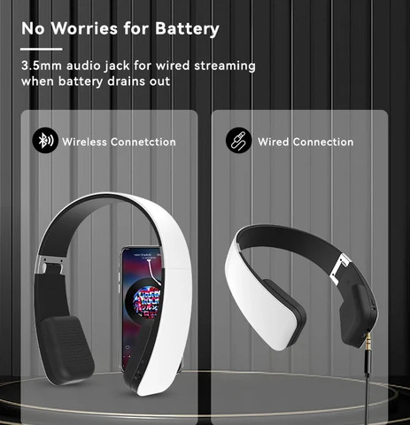 Buy Bt210 Foldable Bluetooth On Ear Headphones Bt5.2 Csr8645 Support ...