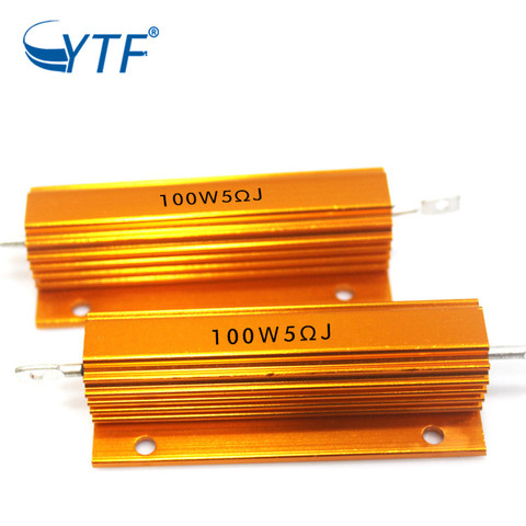 Buy Encased Wire Wound Resistor Case 100w 5r Golden Aluminum Shell ...