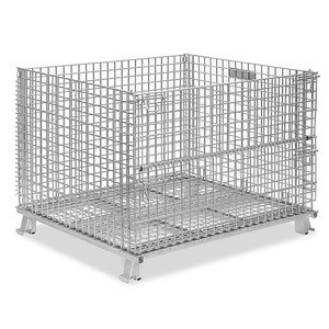 Buy Galvanized Steel Wire Rolling Container Storage Cage, Warehouse ...