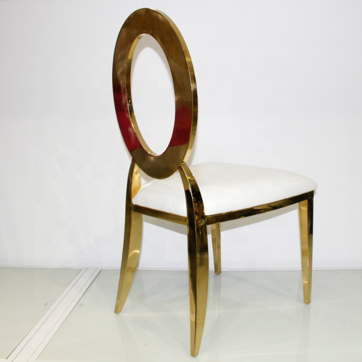 Buy Gold Round Mold Stackable Banquet Event Decoration Wedding Chairs ...