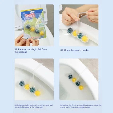 Buy Hanging Fragrant Toilet Cleaner Automatic Cleaning Ball Toilet ...