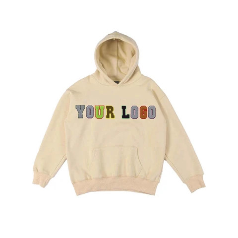 Buy Heavyweight 100% Cotton Fleece Custom Chenille Embroidery Logo Plus ...