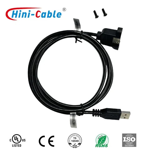 Buy High Quality Type A Male To Female Panel Mount Port Extension Cable ...