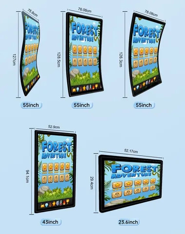 Buy Hot Sale 32 43 Inch Indoor Arcade Game Machine Kiosk Touch C Shape ...