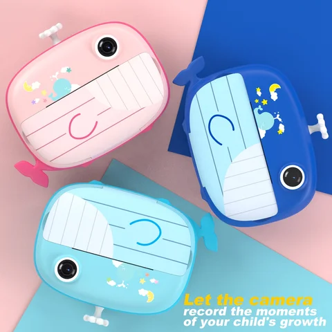 Buy Latest Cute Kid Toy Camera Cartoon Instant Print Camera With 2 ...