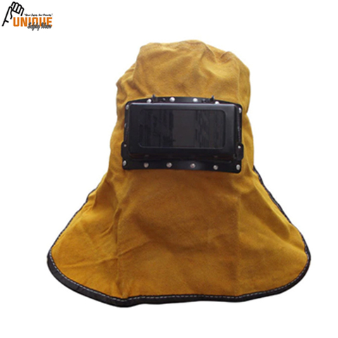 Buy Leather Welding Helmet Normal Solar Automatic Darkening Lens Filter ...