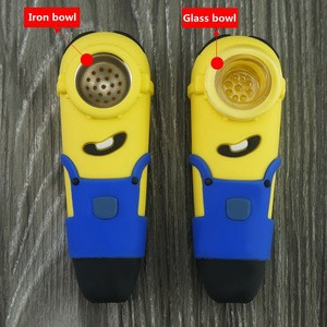 Buy Minions Smoking Glass Pipe Unbreakable Silicone Smoking Pipe ...