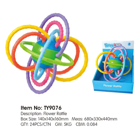 Buy Plastic Soft Baby Teether Ball Food Grade Baby Rattle Toys Sensory ...