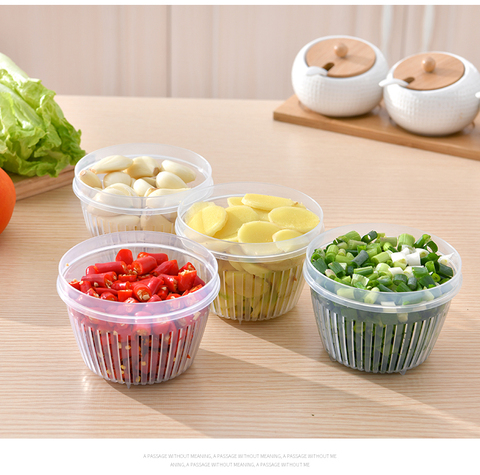 Buy Plastic Storage Containers Stackable Onion Garlic Plastic Fridge ...