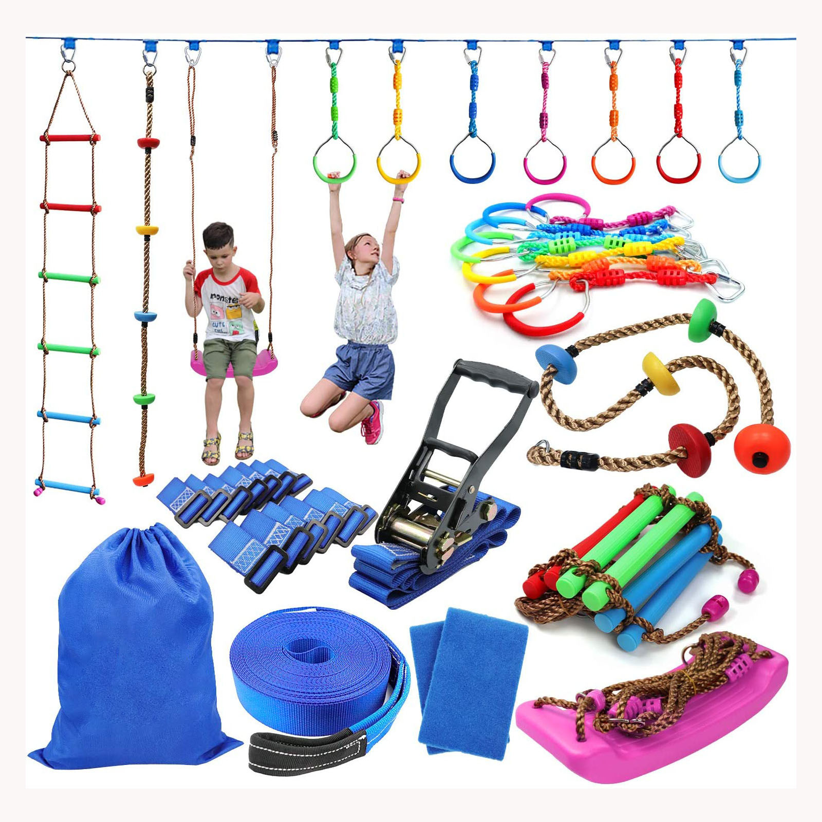 Buy Professional Ninja Backyard Outdoor Kit Training Equipment Climbing ...