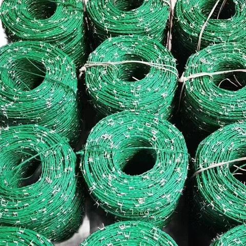 Buy Pvc Coated Barbed Wire Iron Fence Polyvinyl Chloride Coated Barbed ...