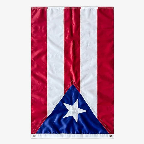 Buy Screen Printed Flags Puerto Rico Embroidered 3x5 Ft Flying ...