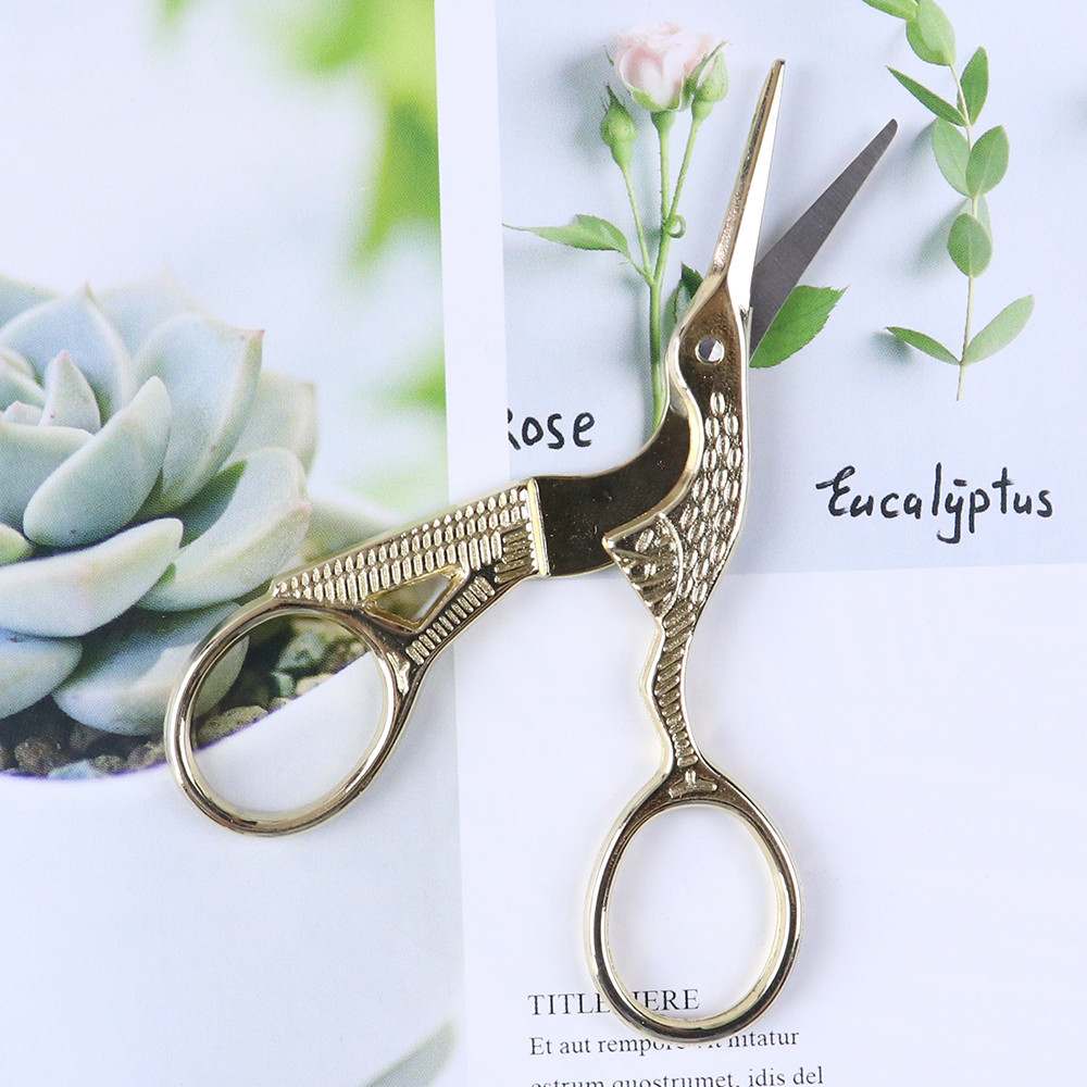 Buy Small Vintage Style Sewing Scissors Embroidery Crane Bird Scissors ...