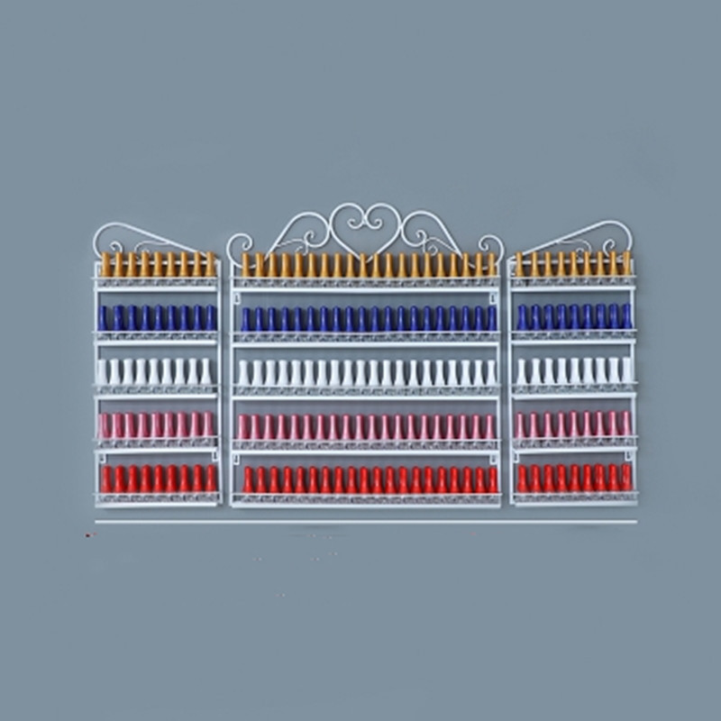 Buy Wall Hanging Mounted Nail Polish Display Showcase Cosmetic Shelf ...